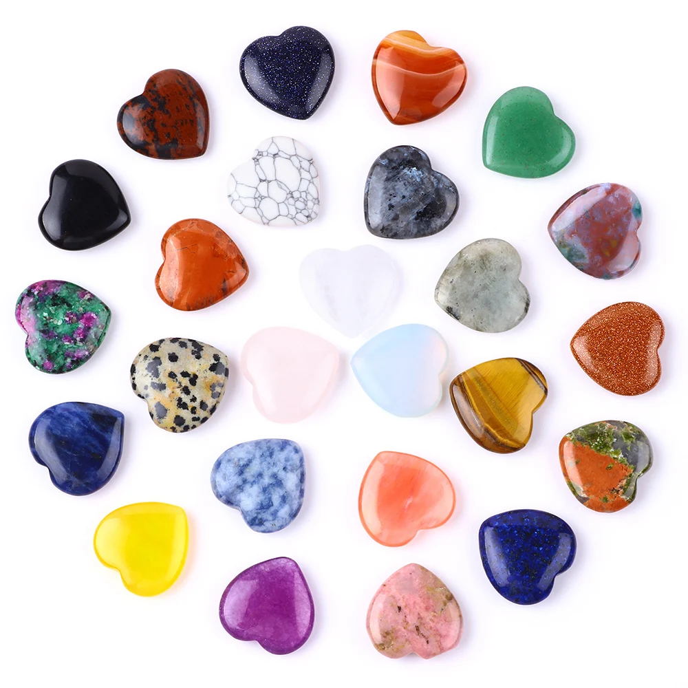 Natural Crystal Healing Quartz Various Heart Shape Gemstones ...