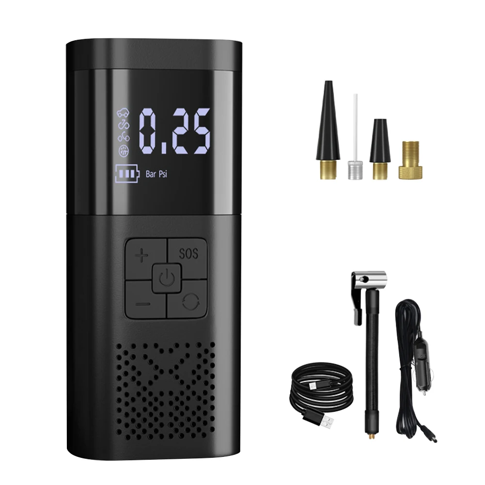 Electric Inflator Bike Motorcycle Car Air Pump For Tire 150PSI Compact ...