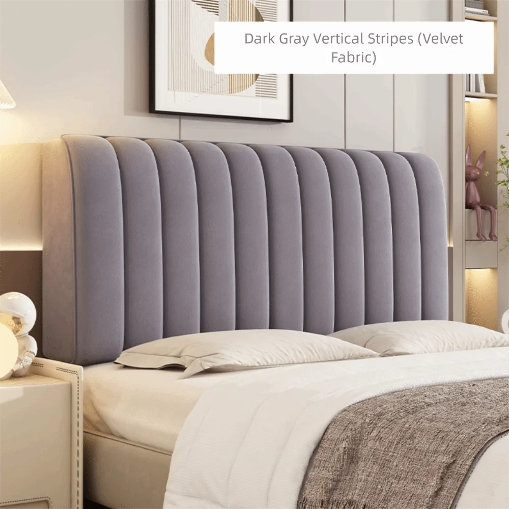Velvet Texture Headboard Cover Simple Style Modern Design Solid Color ...