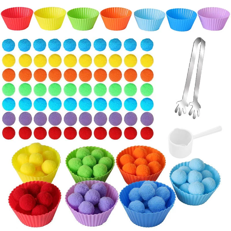 Juego-de-pompones-de-conteo-para-ni-os-peque-os-juego-de-clasificaci-n ...