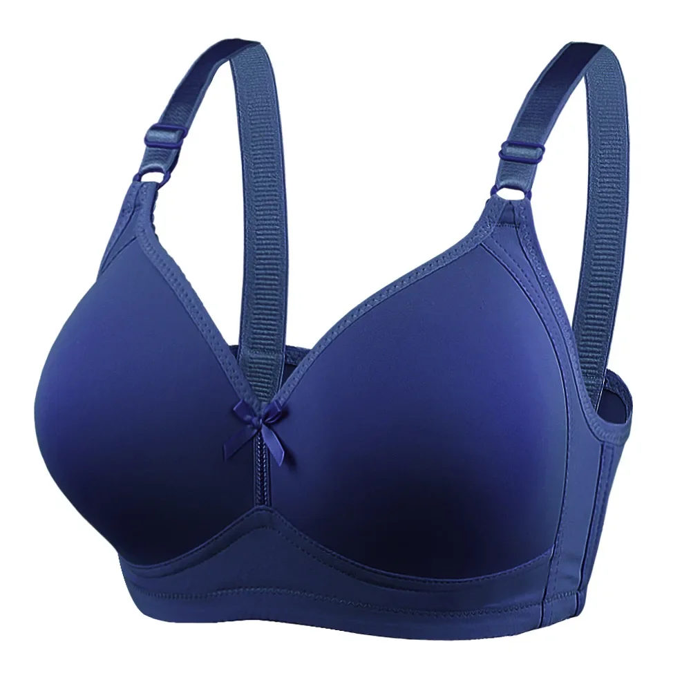 Solid-Color-42-52-C-D-Cup-Underwear-Bra-Women-Middle-Age-Bras-Plus-Size ...