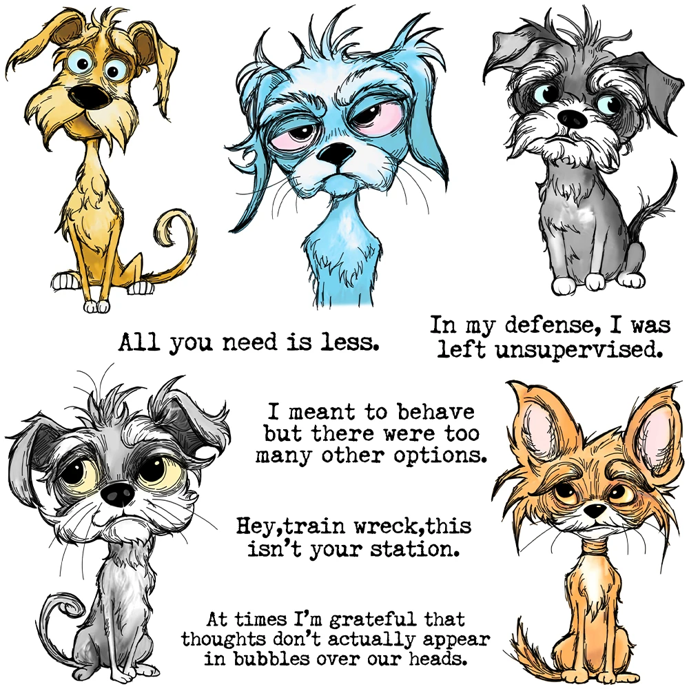 Mangocraft-Cute-Funny-Angry-Dogs-Pet-Cutting-Dies-Clear-Stamp-DIY ...