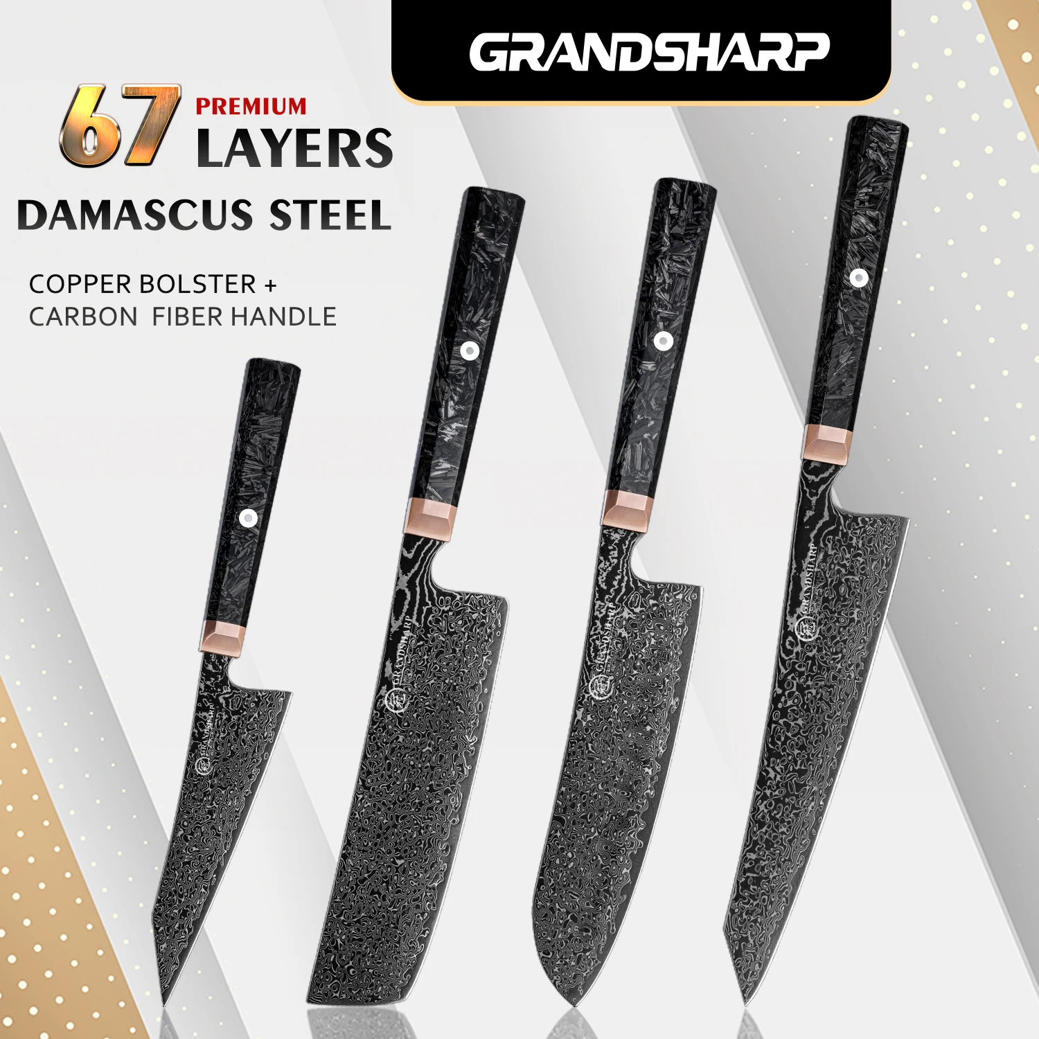Grandsharp-1-4-PCS-Kitchen-Knife-67-Layers-Damascus-Steel-with-Copper ...