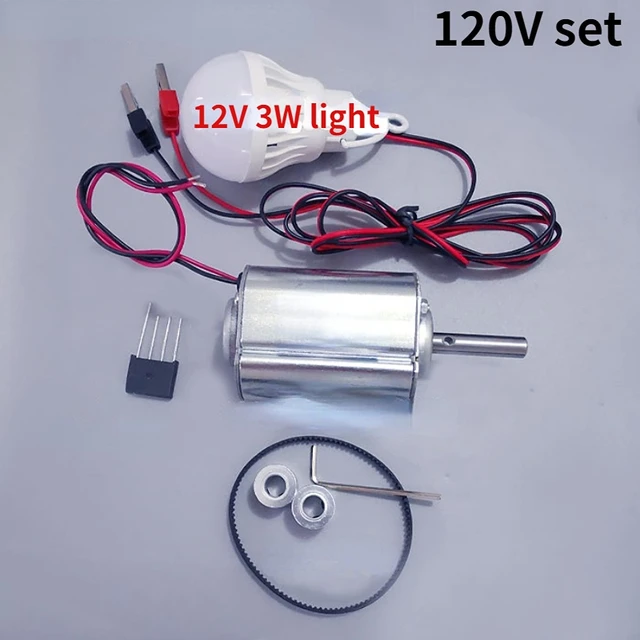 120V DC Motor Generator Permanent Magnet DIY Hand-cranked, 54% OFF