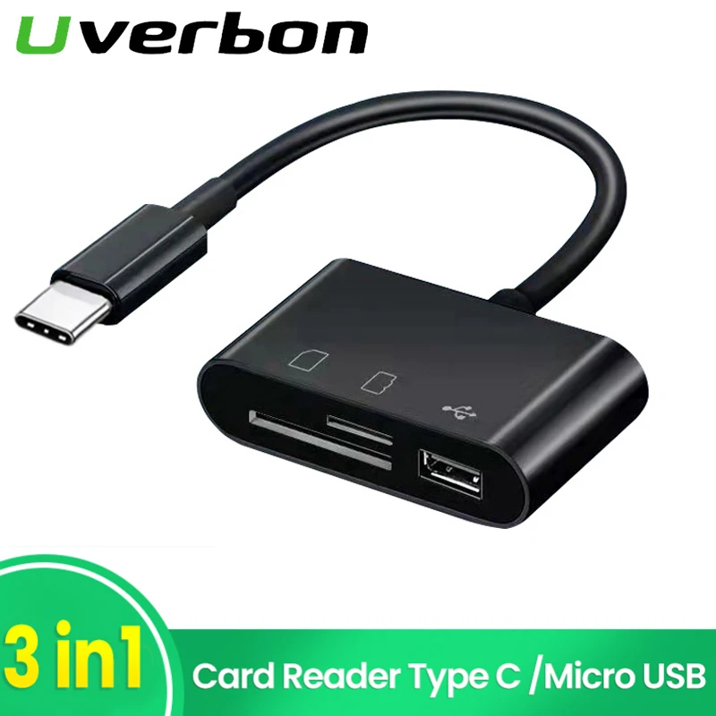 USB C 타입 카드 리더, 멀티 OTG 어댑터, SD TF 메모리 카드 리더, USB 커넥터, 데이터 전송 플래시 드라이브 ...