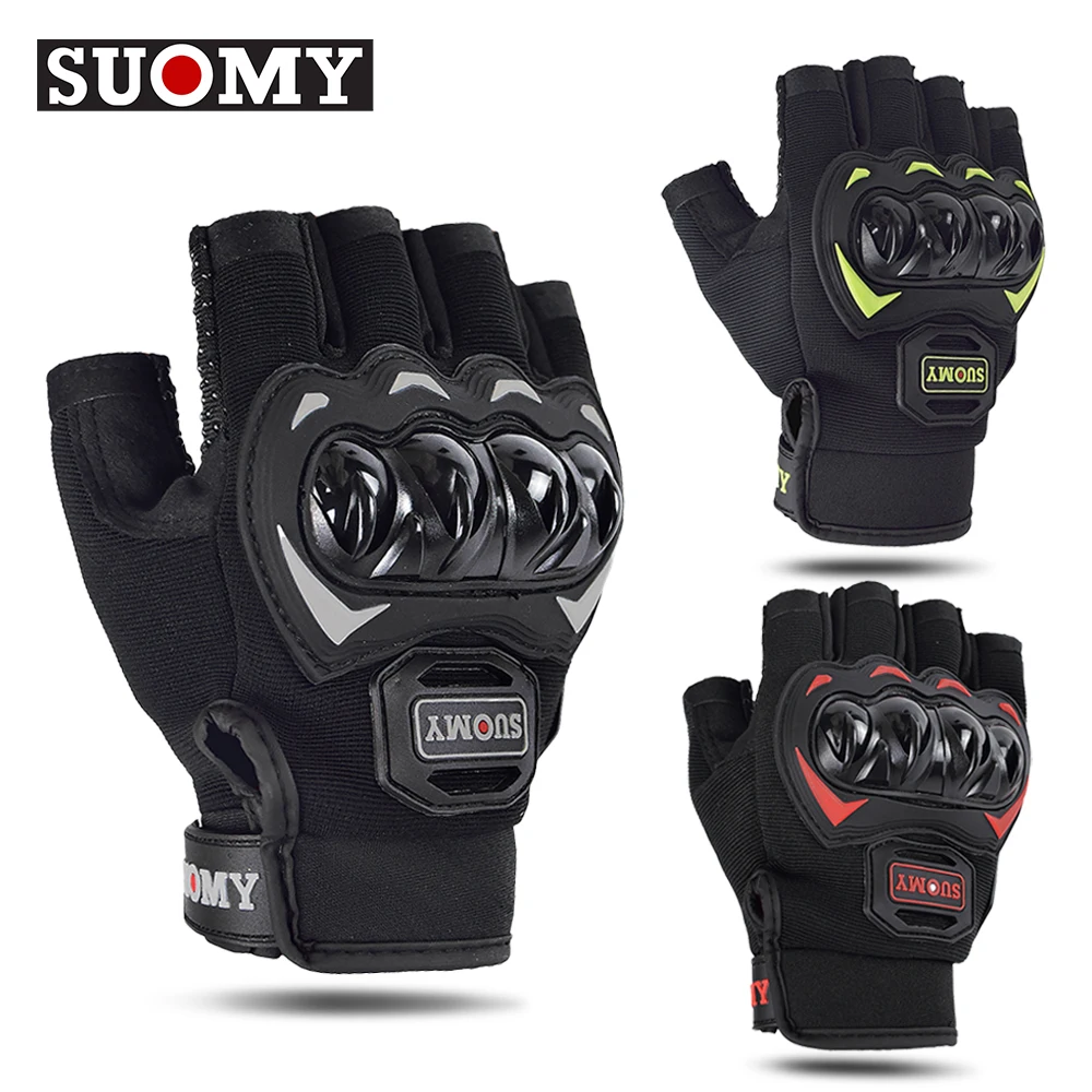 SUOMY-Half-Finger-Motorcycle-Gloves-BreathableRacing-Gloves-Outdoor ...