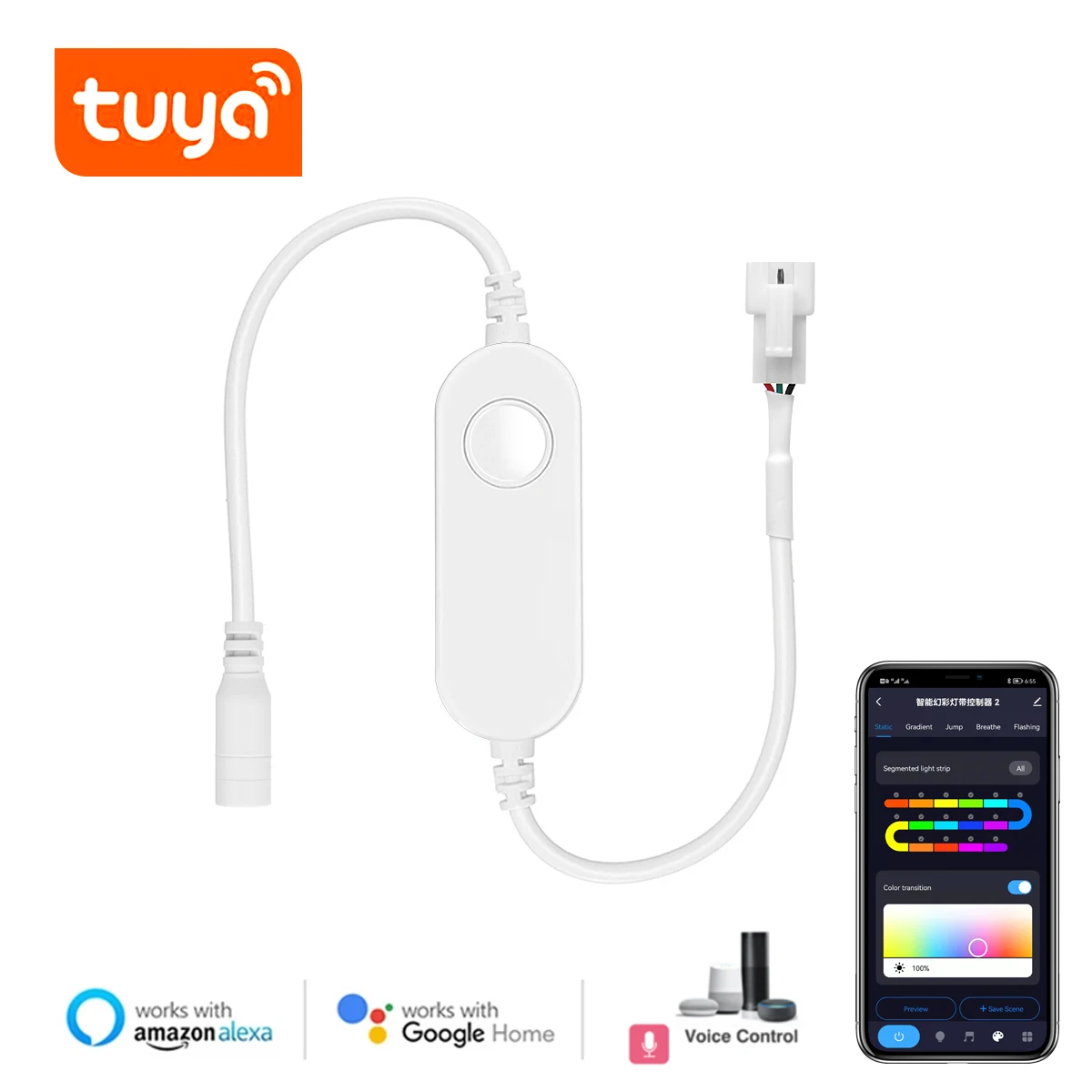 12V-24V-Tuya-APP-Wifi-LED-RGBIC-Controller-Work-With-Alexa-Google-Home ...