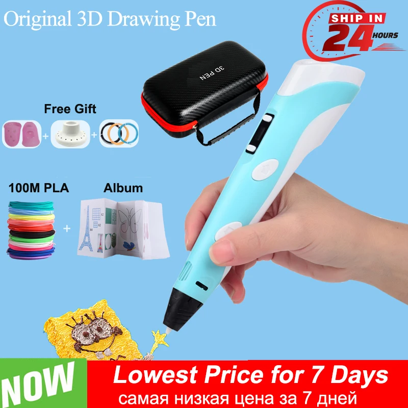 3D Pen for Children 3D Drawing Printing Pen with LCD Screen Compatible ...