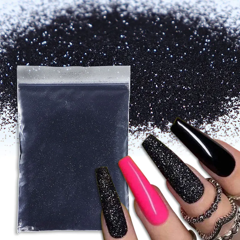 50g-Black-Sugar-Powder-Nail-Art-Glitter-Pigment-Decoration-Candy-Coat ...