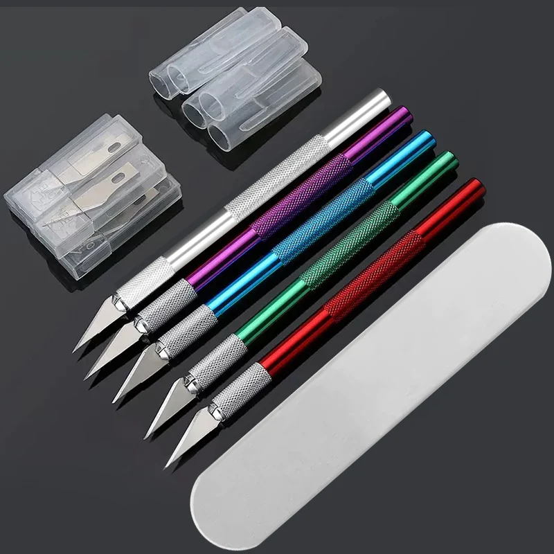 Utility-Stationery-Knife-Engraving-Non-Slip-Metal-Box-Kit-30pcs-11 ...
