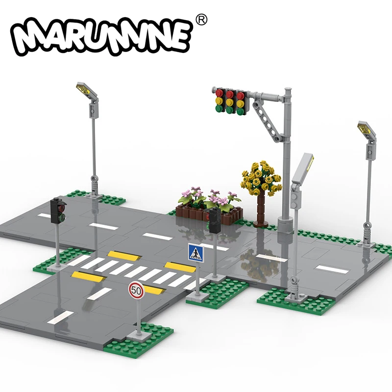 Marumine City Street View Road 242-649PCS Town Overline Bridge Base ...