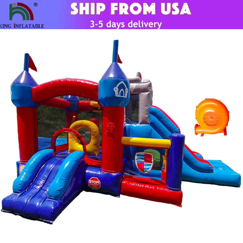 15ft Commercial Inflatable Bouncy House PVC Bouncing Castle Slide For ...