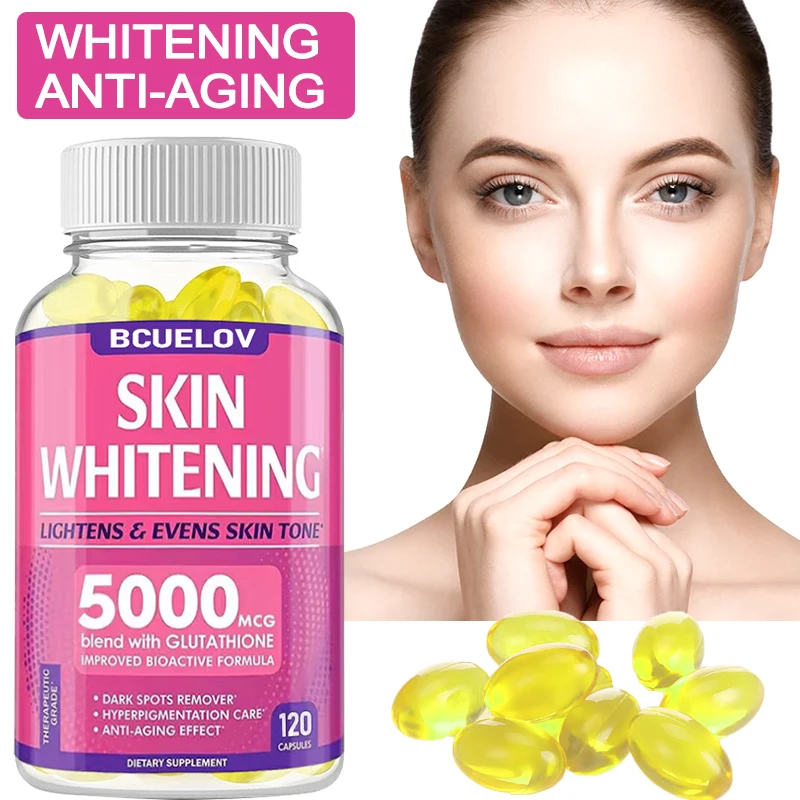 Bcuelov colágeno blanqueador + glutatión + vitamina C para la piel ...