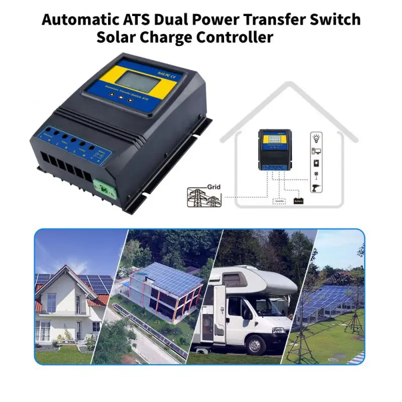 Automatic-ATS-Dual-Power-Transfer-Switch-Solar-Charge-Controller-For ...