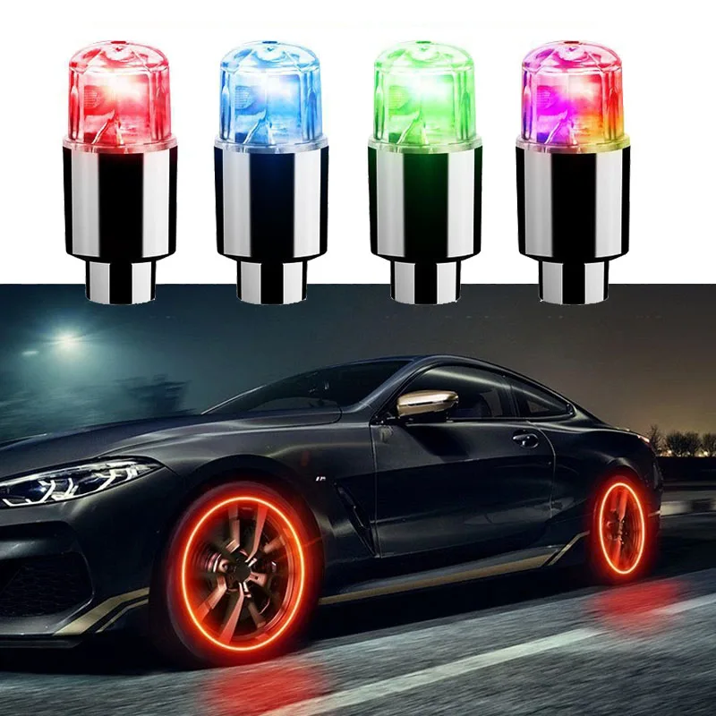 4-St-ck-Reifen-ventil-kappen-Lichter-Ventil-LED-Auto-Motorrad-Fahrrad ...