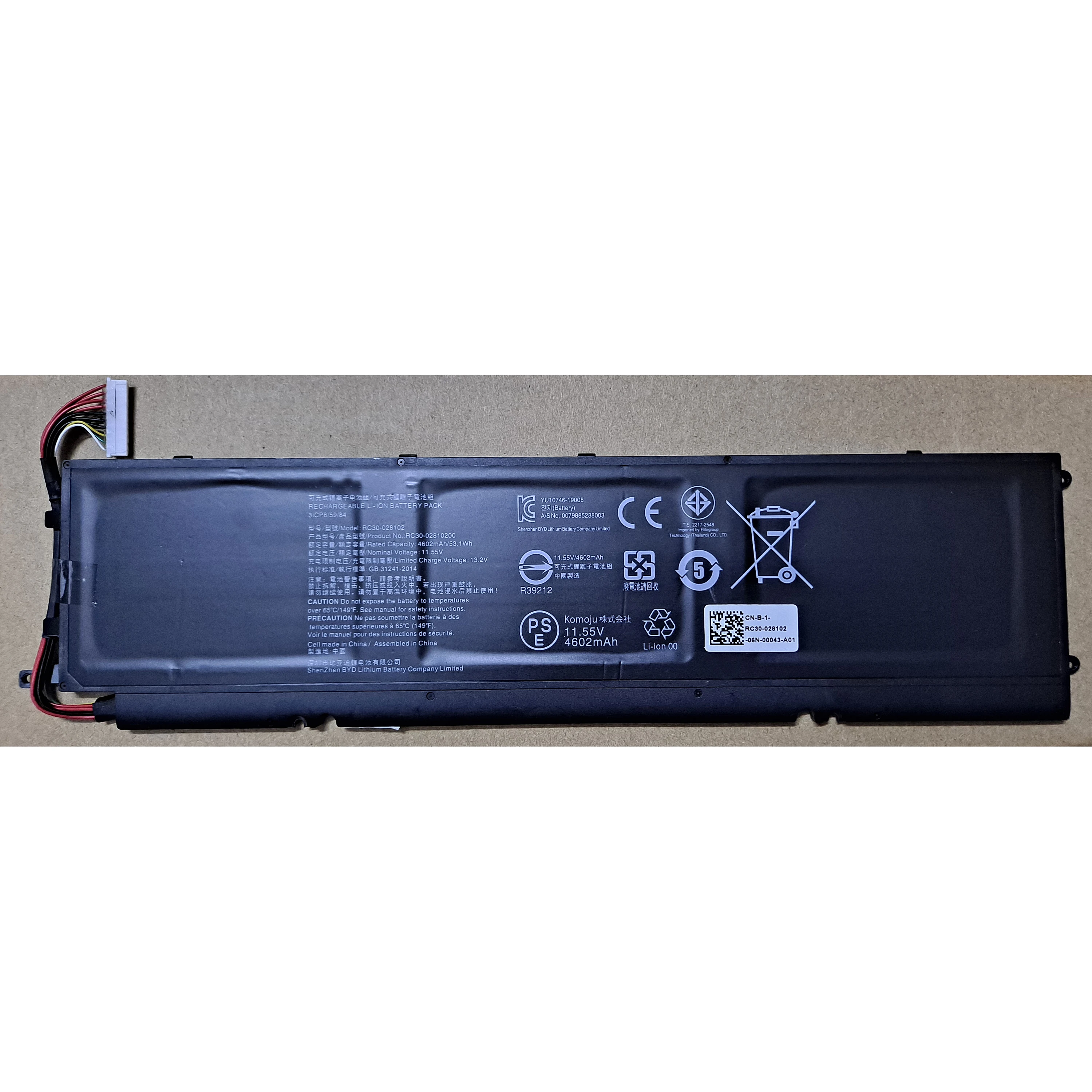 Genuine-Original-53-1WH-RC30-028102-RC30-02810200-Battery-For-Razer ...