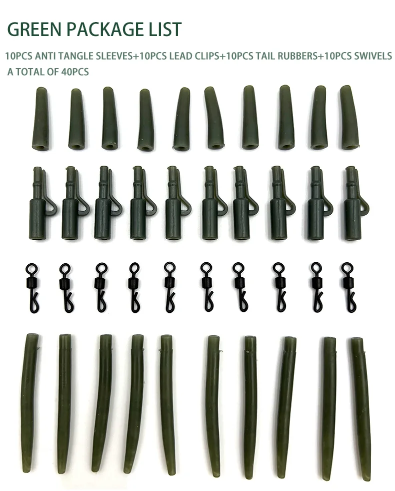 Carp Fishing Set Up 32PC CARP FISHING END TACKLE WEIGHT LEAD CLIPS ...