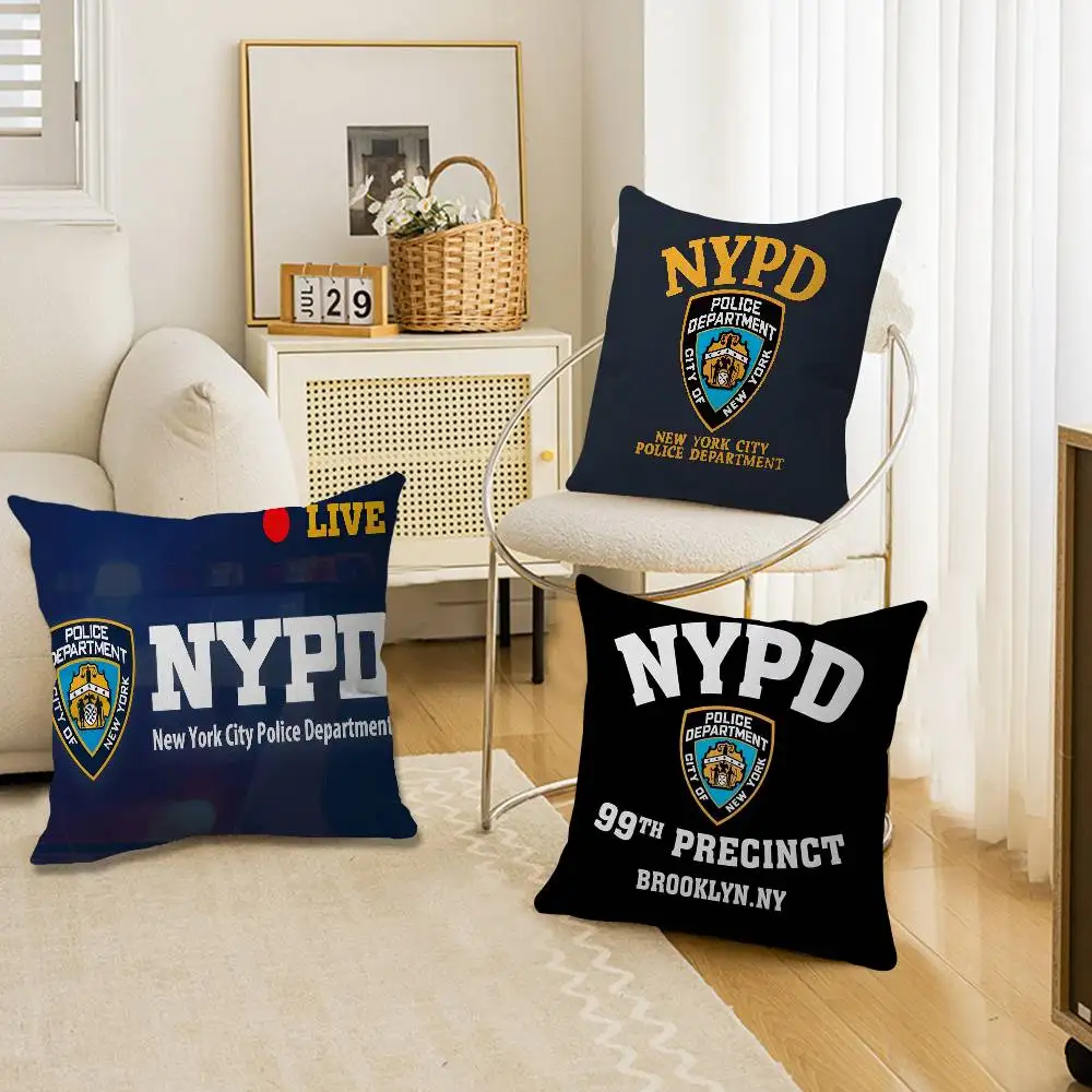 N-New York City Police Department NYPD Cushion Cover Car Throw Pillow ...