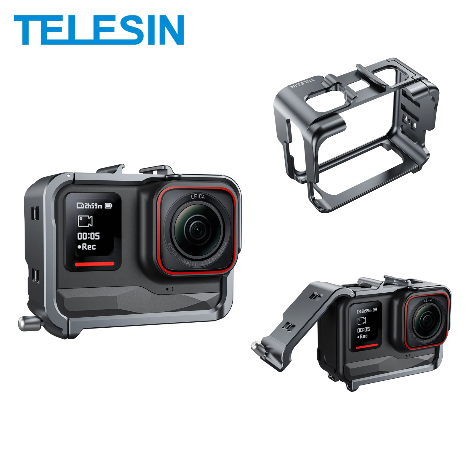 TELESIN-Aluminium-Alloy-Frame-Protective-Case-For-Insta360-Ace-Ace-pro ...