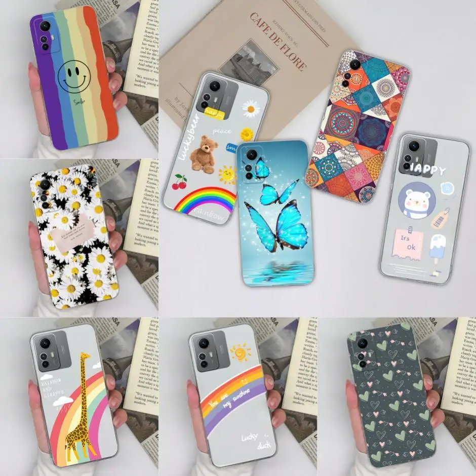 For-Xiaomi-Redmi-Note-12S-4G-Case-Rainbow-Cartoon-Style-Colorful-Clear ...