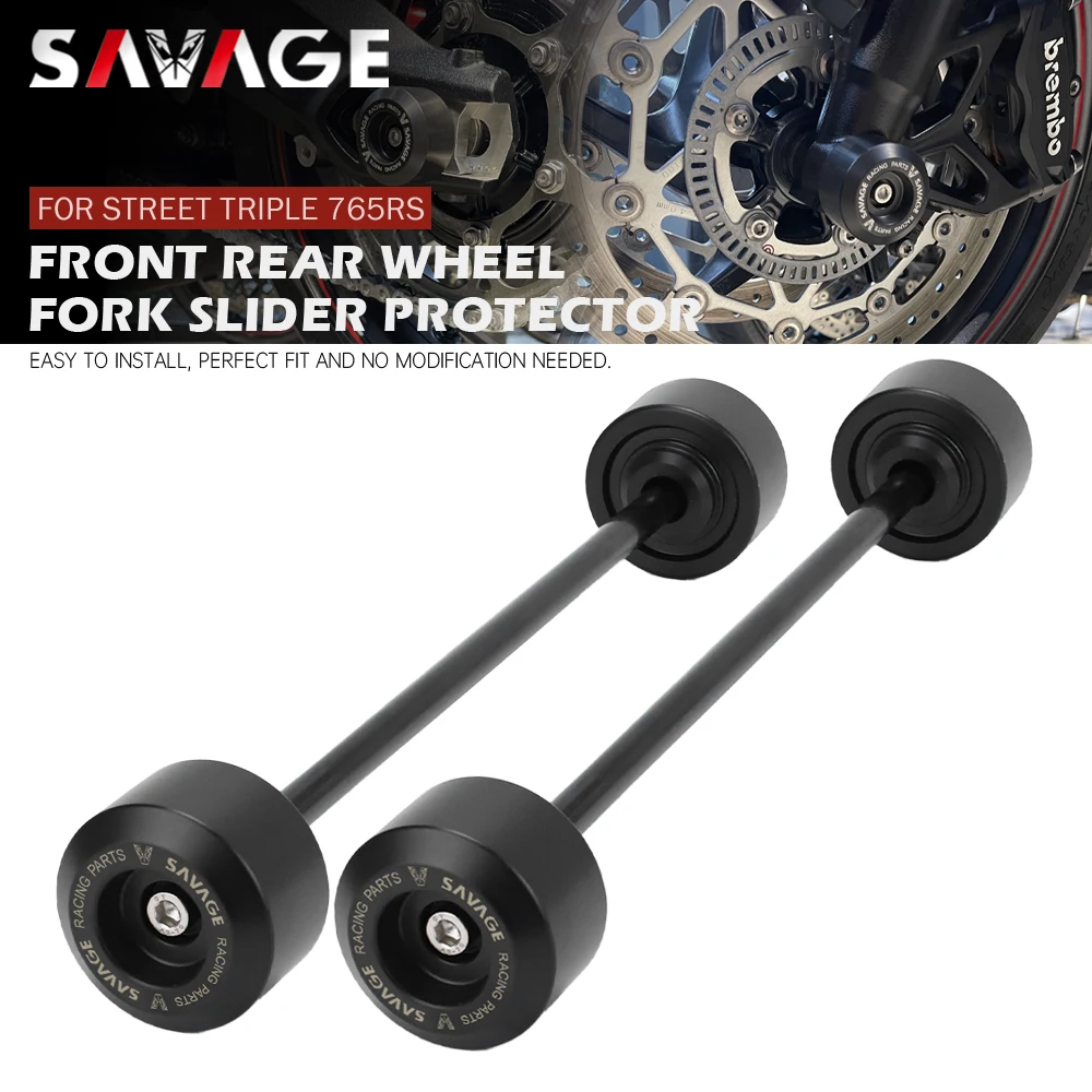 Front Rear Axle Fork Crash Sliders For Street Triple 765 R S Rs 2017 ...