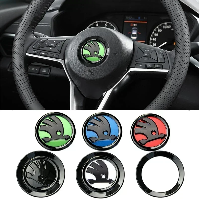 Car-Steering-Wheel-Sticker-Logo-Decals-for-SKODA-Octavia-Fabia-Yeti ...