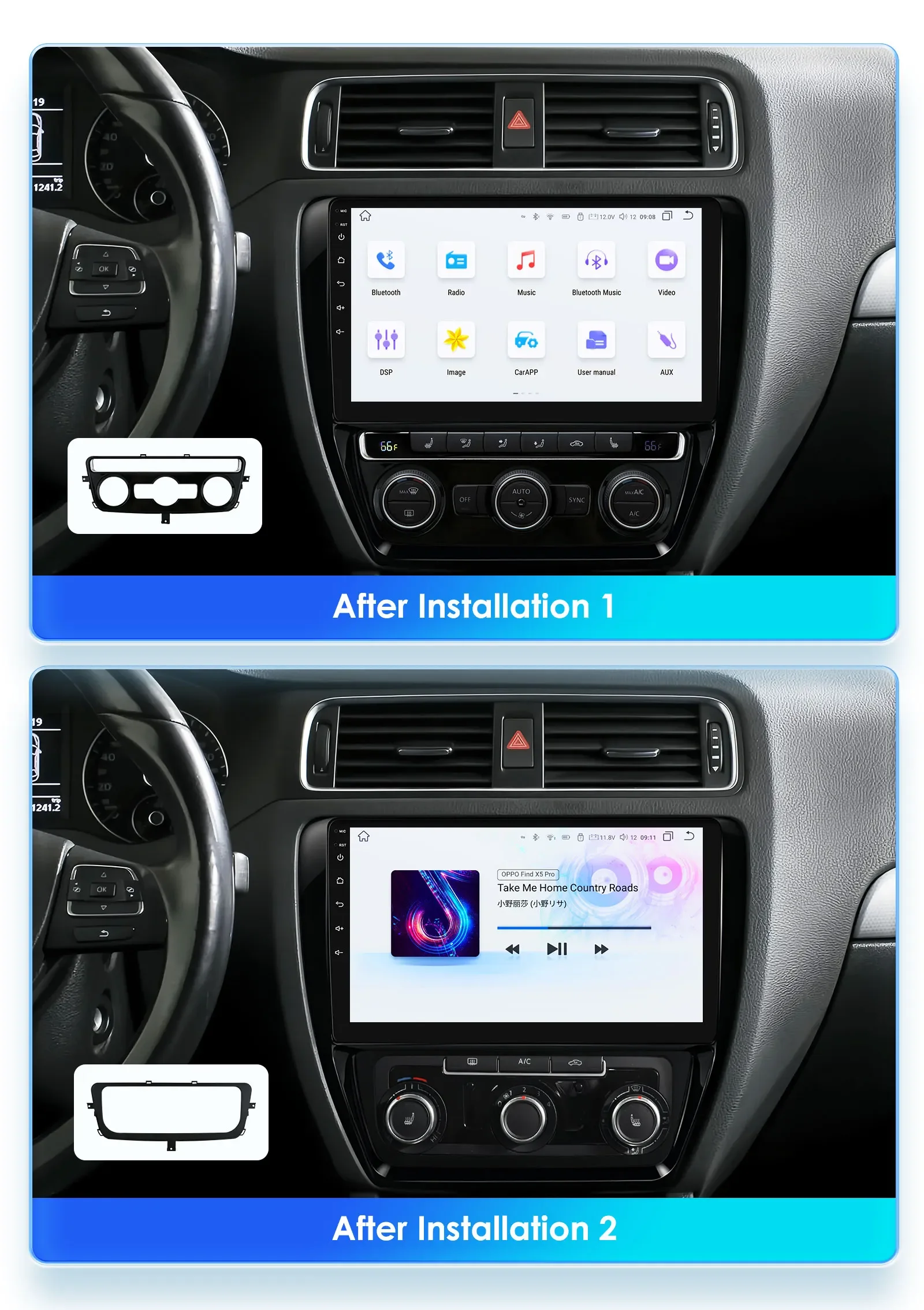 Android Screen for Volkswagen VW Jetta 6 2011 - 2018 Stereo Car Radio ...