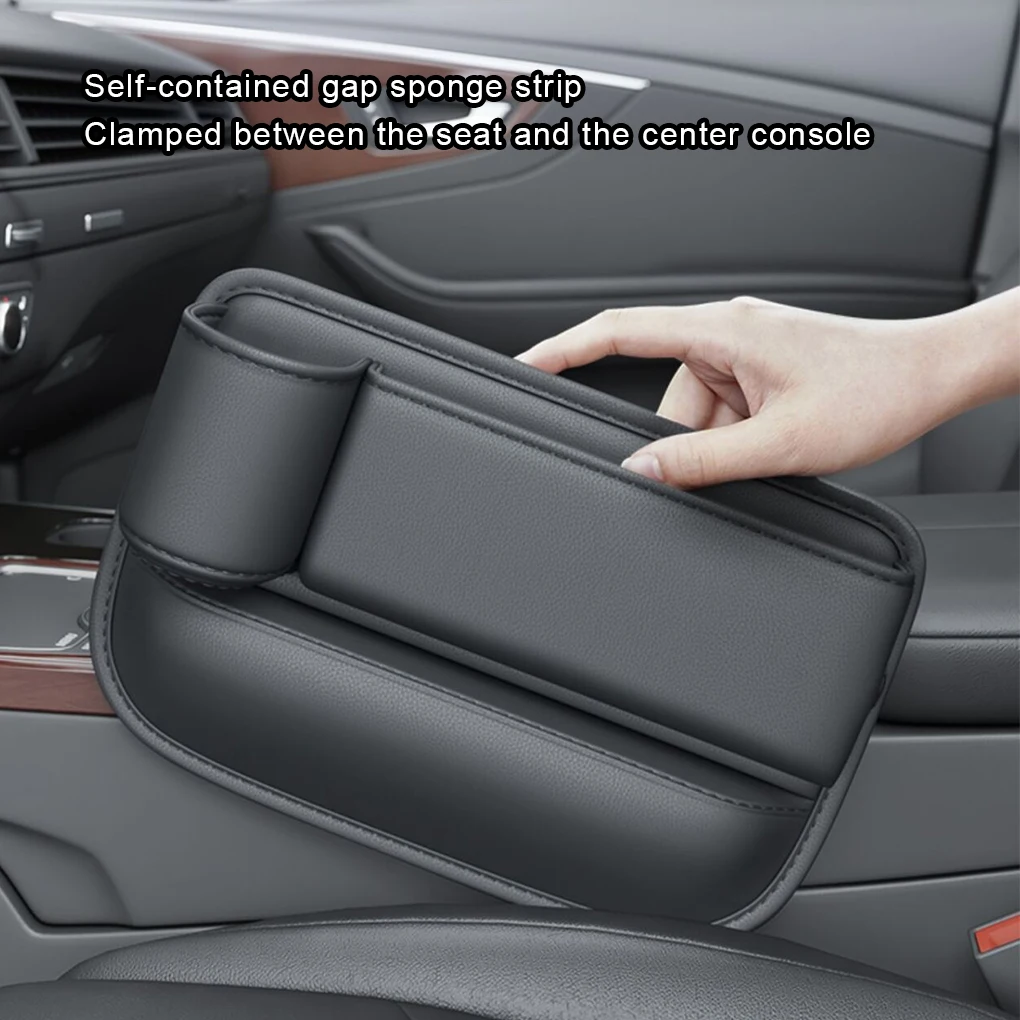PU Leather Seat Gap Storage Bag For Car Seat Gap Filler With Phone Cup ...