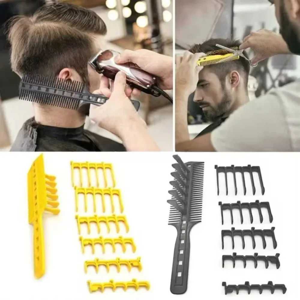 Professional Men Hair Clipper Guide Comb 7 Sizes Set Haircut Ruler Band ...