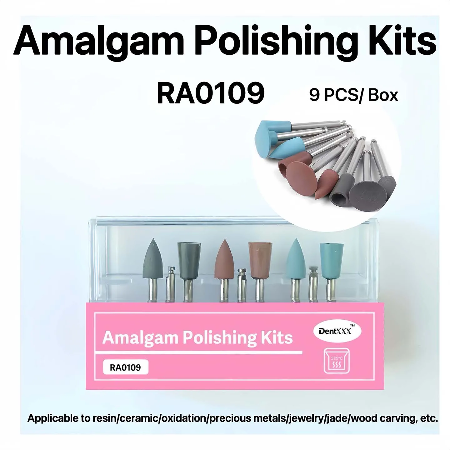 9-Piece Resin Ceramic Polishing Kit Ra0109, Low-Speed Tools Ra Series ...