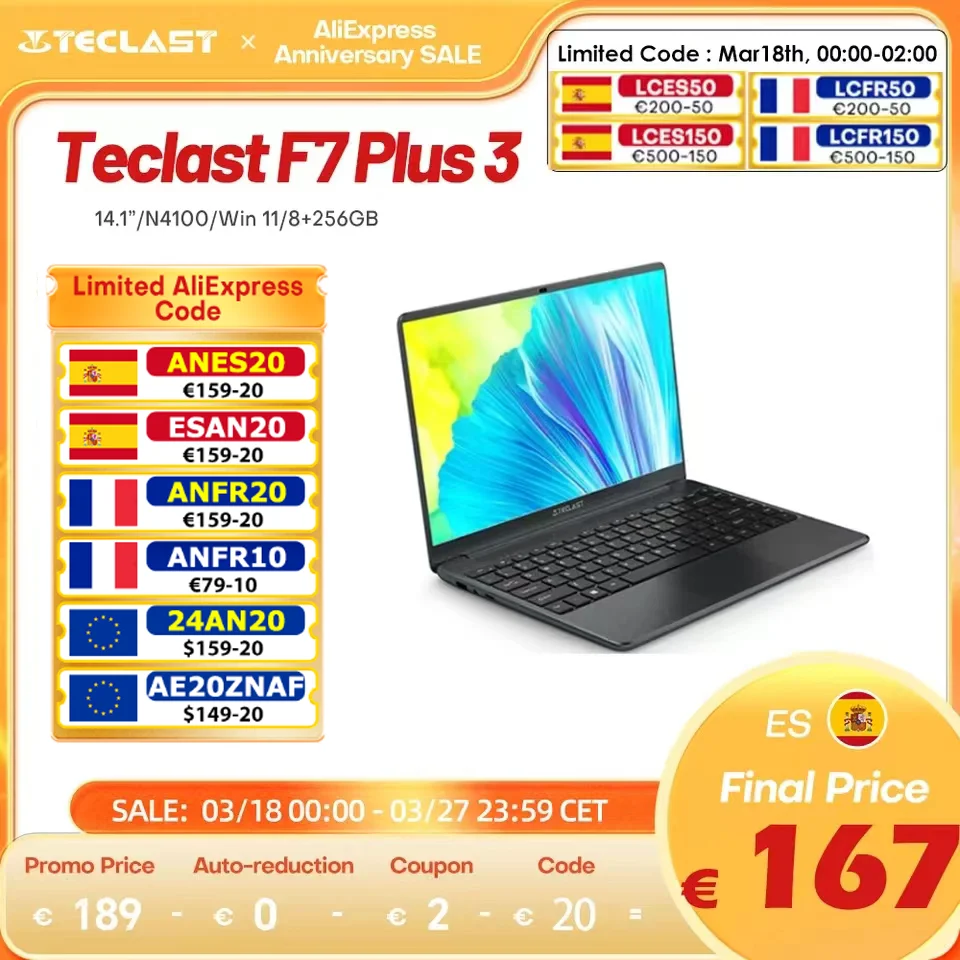 Teclast-ordenador-port-til-F7-Plus-3-Notebook-con-Windows-10-11 ...
