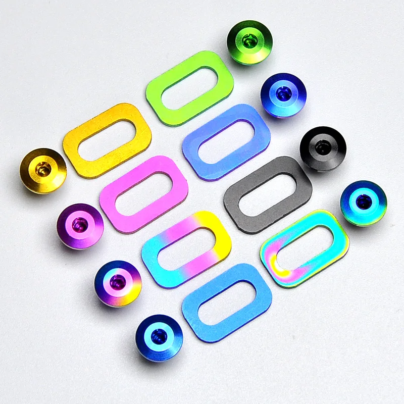 12Pcs Titanium Alloy Pedal Cleat Bolts Spacer for Look Bicycle Mountain ...