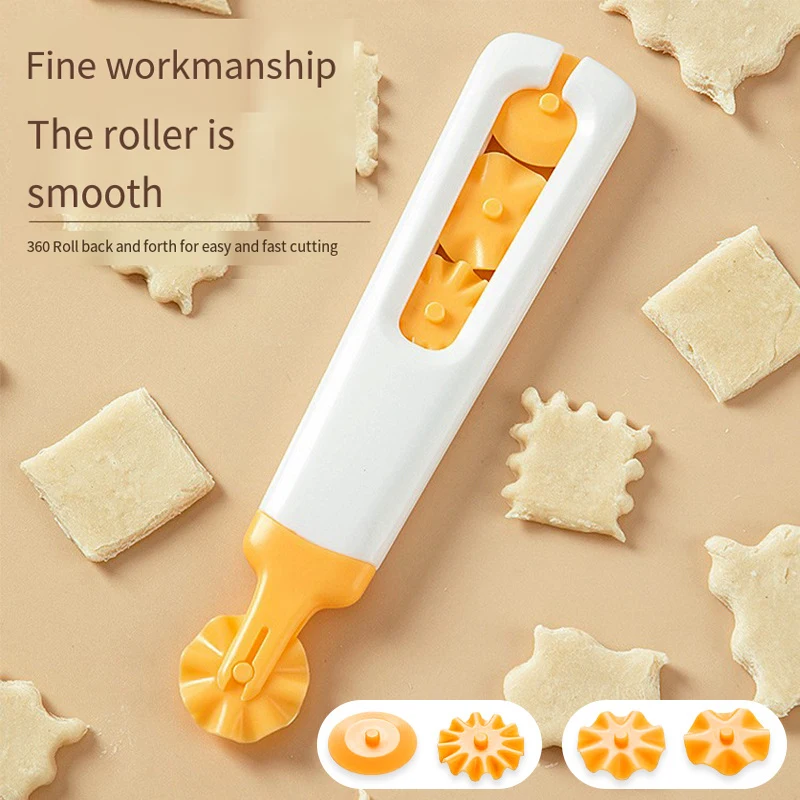 1Set Dumpling Biscuit Roller Cutter Cookie Round Rolling Cutting Blade ...