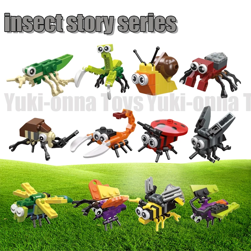 Mini-Insect-Building-Block-Toy-Set-DIY-Cute-Animal-Party-Assemble-Model ...