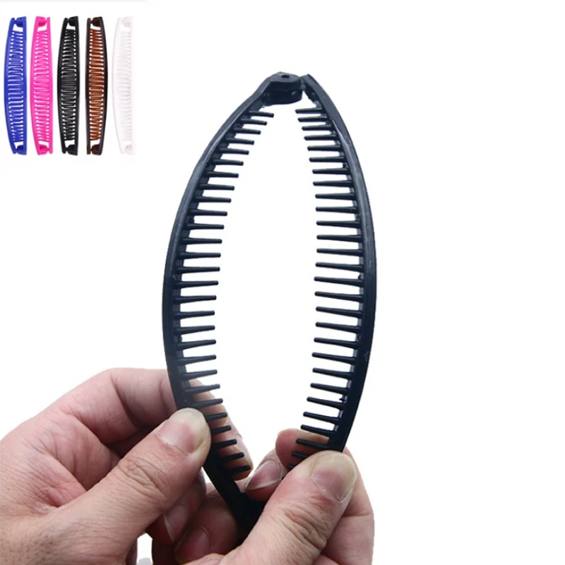 Solid-Color-Ponytail-Hoder-Hair-Clamp-Banana-Hair-Clip-Women-Hair-Claw ...