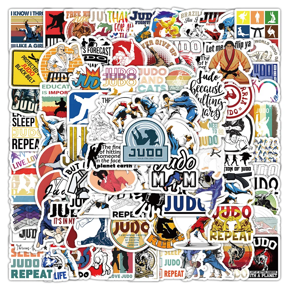 10/30//50/100PCS Judo Stickers Martial Arts Sports Graffiti DIY Phone ...
