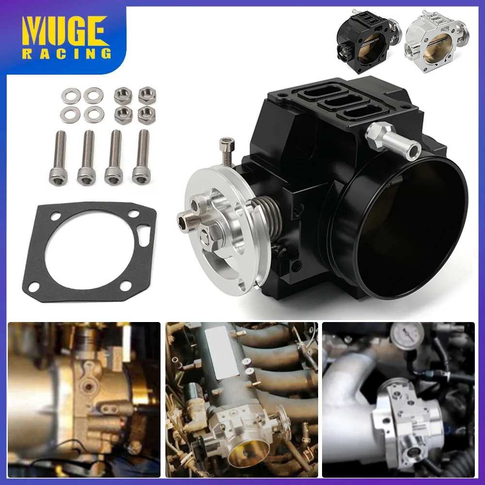 70MM-Aluminum-Black-Silver-Intake-System-Throttle-Body-Performance ...