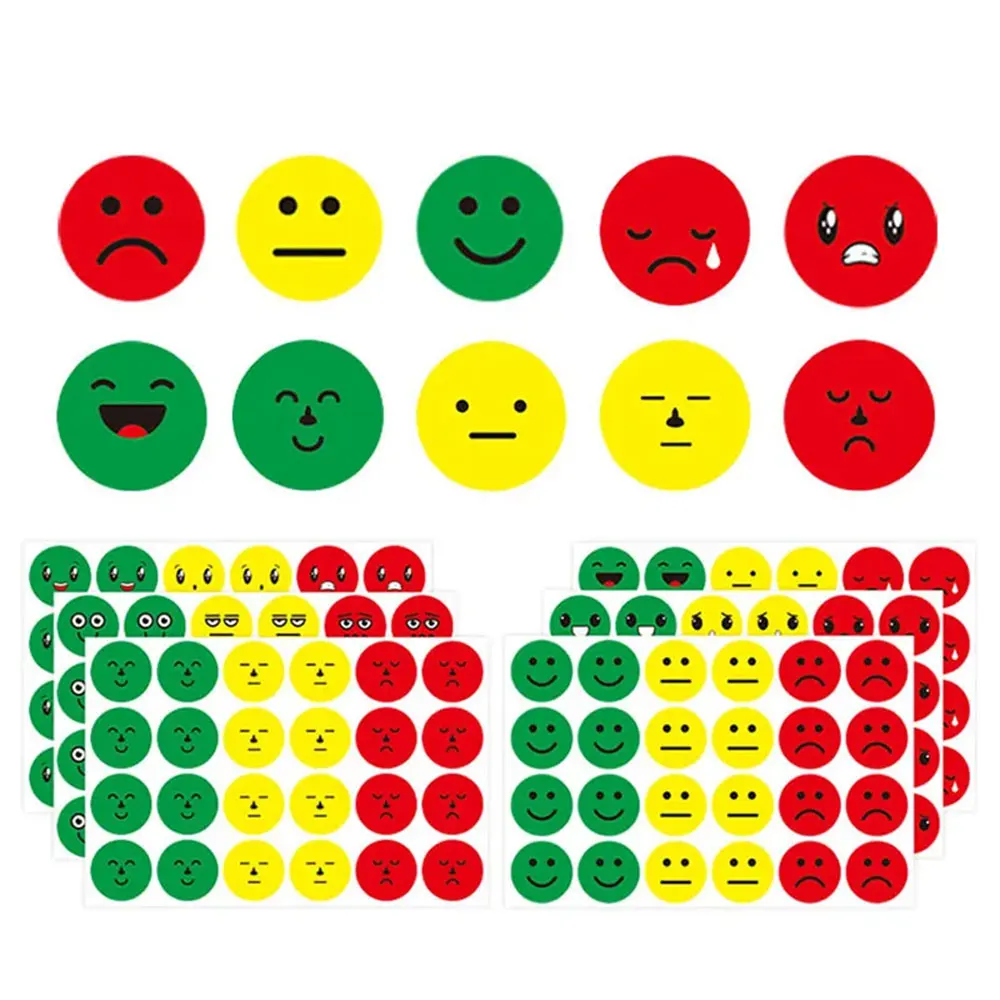 144-1440pcs-Happy-Sad-Face-Behavior-Emotion-Stickers-18-Styles-Face ...