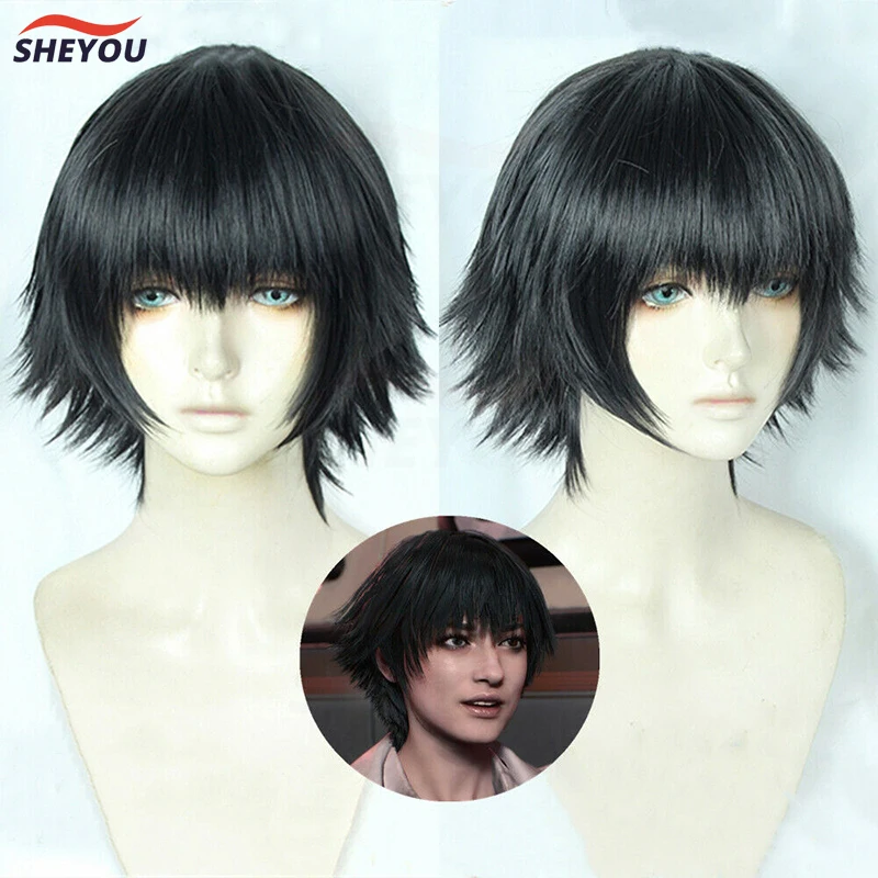 Mary-Lady-Short-Black-Styled-Heat-Resistant-Hair-Cosplay-Costume-Wig ...