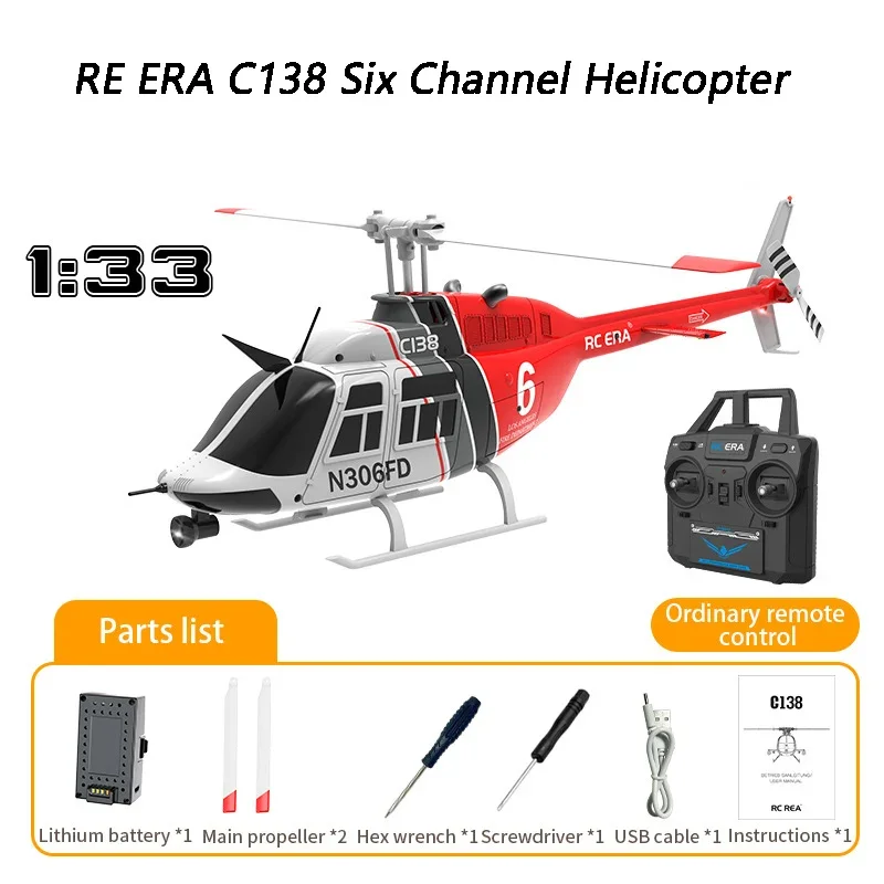 New-Re-Era-C138-1-33-Six-Channel-Single-Paddle-Aileron-Free-Helicopter ...