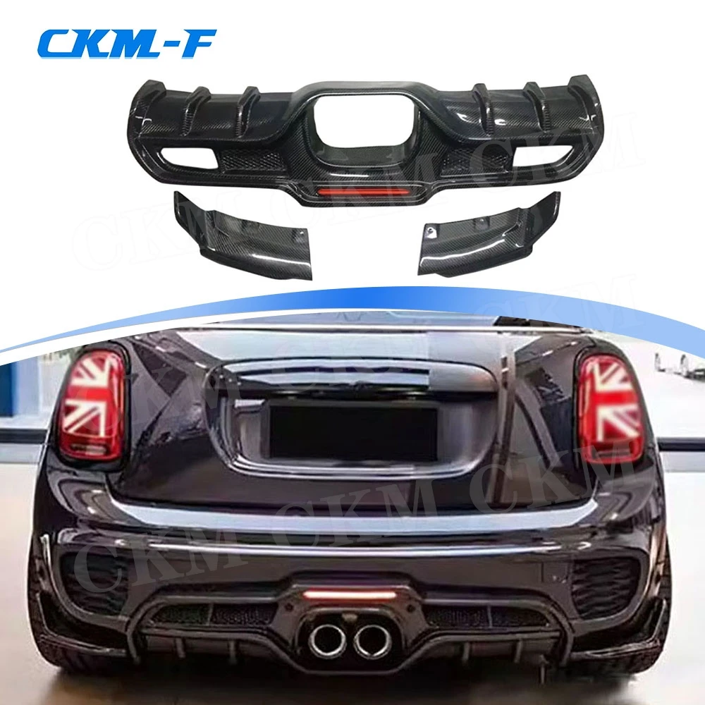 Real Carbon fiber Rear Bumper Lip Diffuser Spoiler Splitters Flaps For ...