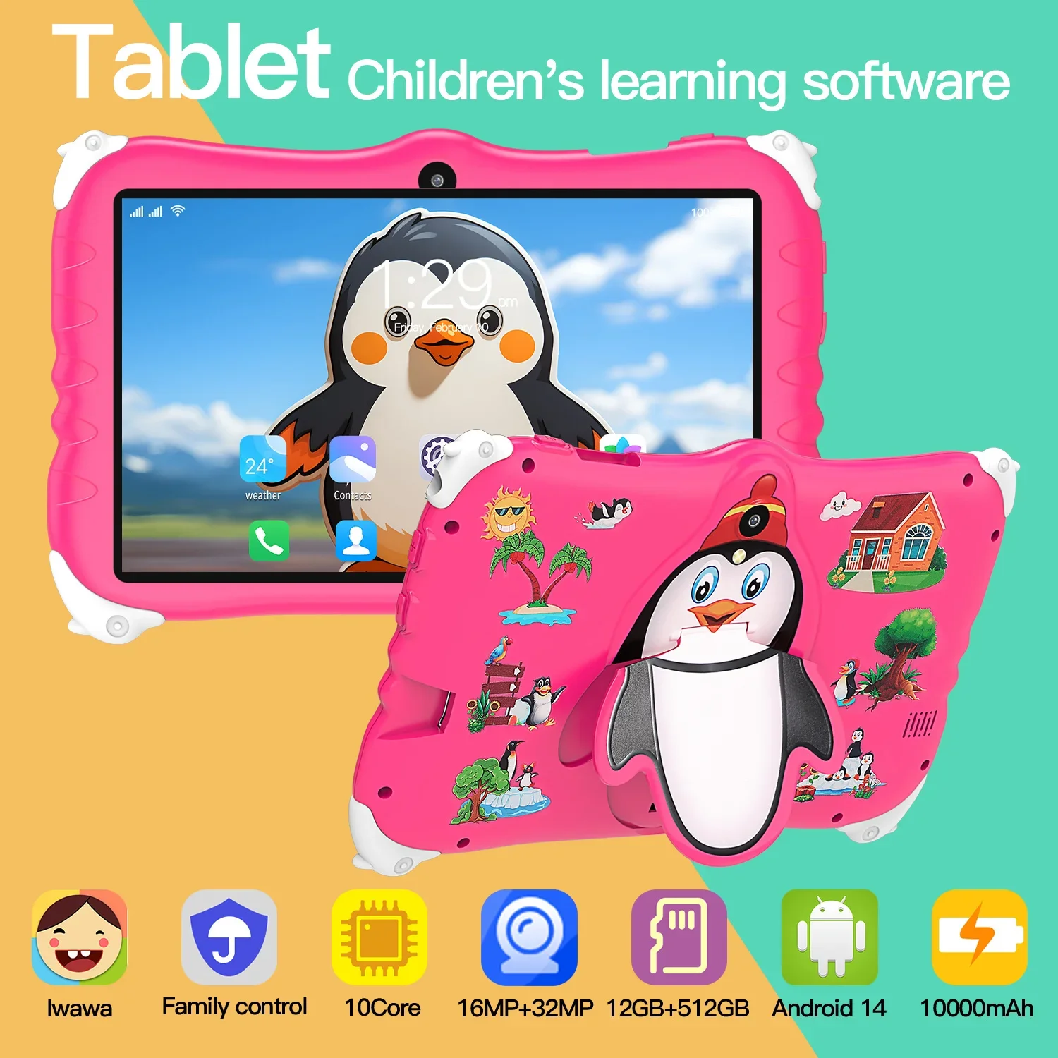 2024-New-Kids-Tablet-7-Inch-Android-14-System-12GB-512GB-Snapdragon-888 ...