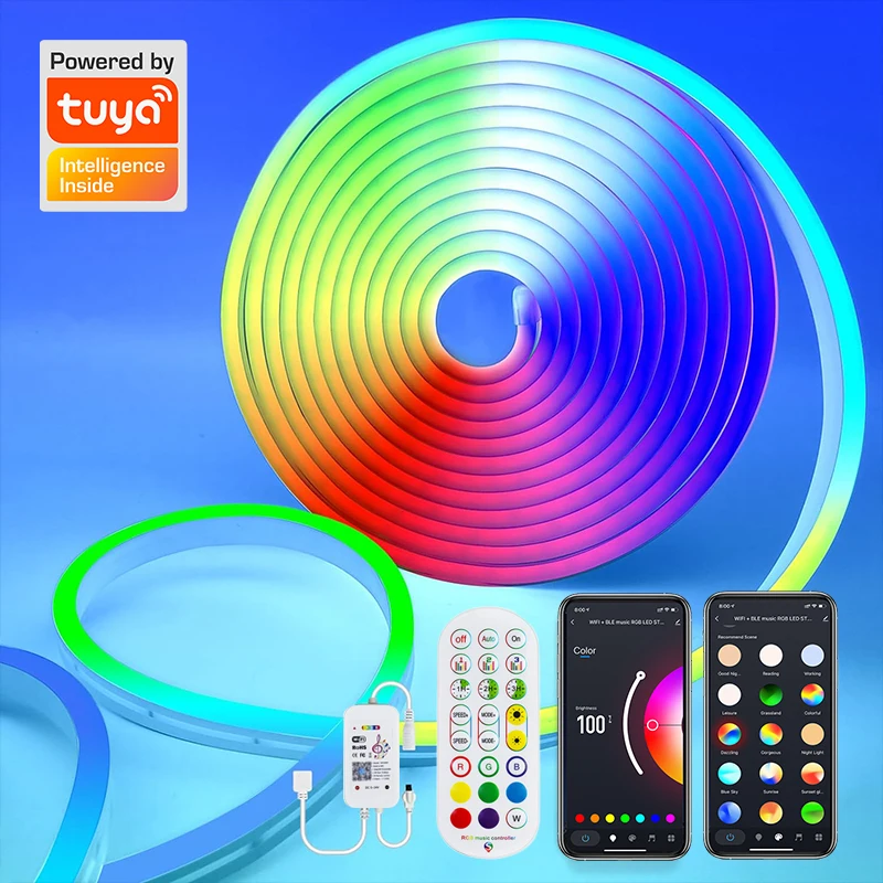 TUYA-LED-Light-for-Bedroom-5V-Smart-Neon-Strip-Light-5M-16-4ft-RGB-Led ...
