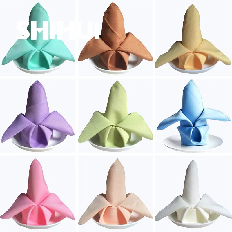 Polyester-Serving-Fabric-Napkin-Cloth-Table-Dinner-Plates-Linen ...