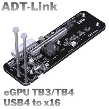 ADT-Link UT3G, NUC ITX STX 노트북 PC 그래픽 카드, 외장 USB4-PCIex16 커넥터, eGPU 어댑터 ...
