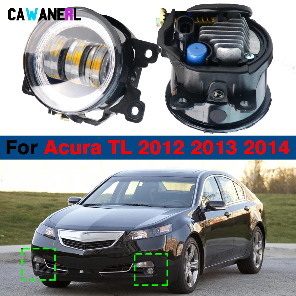 1 Pair 30W 6000LM Car Right + Left Angel Eye LED Fog Light Daytime ...