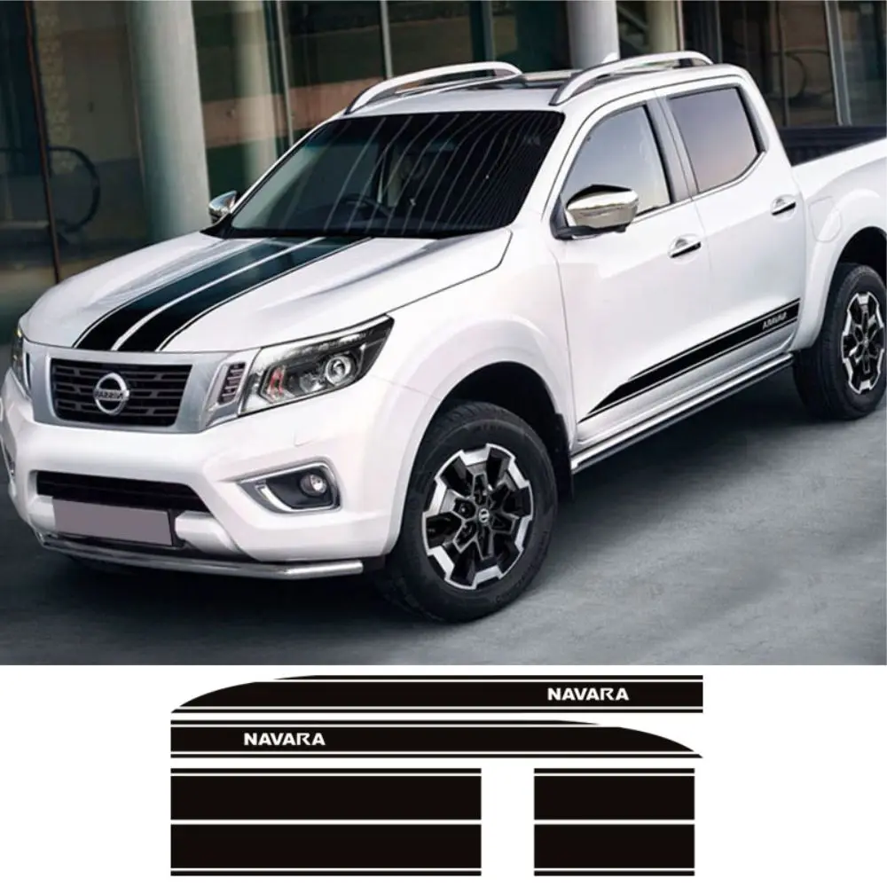 Car Hood Bonnet Trunk Back Door Side Stickers For Nissan NAVARA D40 ...