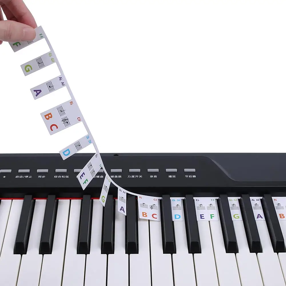 NEW-88-key-61-key-Piano-Keyboard-Stickers-Paste-free-Removable-Piano ...