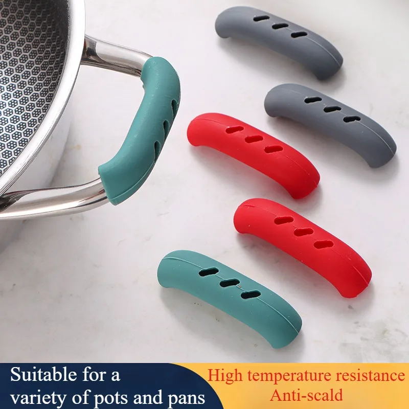 2Pcs Silicone Pot Handle Earmuffs High Temperature and Wear-resistant ...