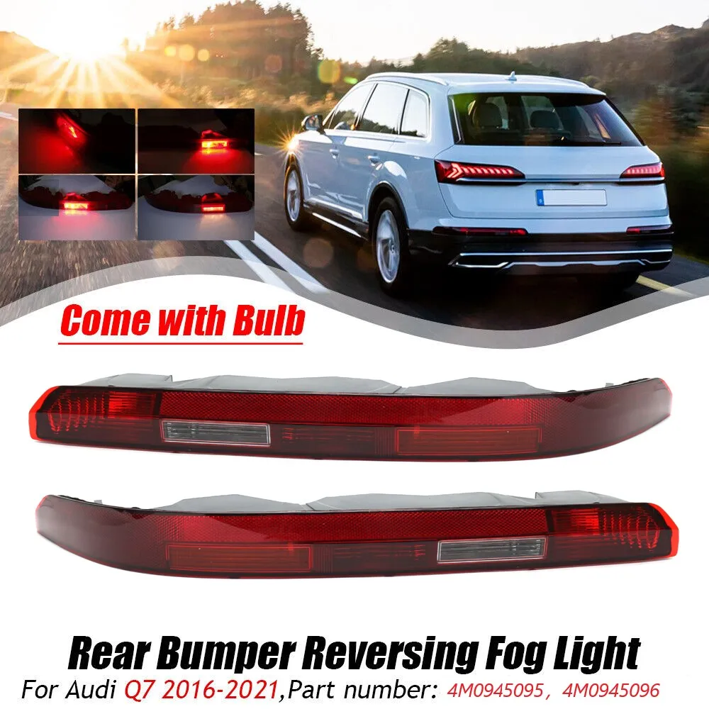 Left & Right Side Car Rear Bumper Light with 4 Bulbs Lower Tail Stop ...